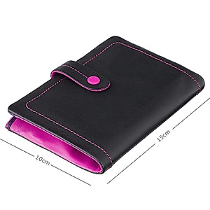 Visconti Malibu M87 Ladies Multi Colored Leather Bi-fold Wallet Purse 4" x 6" (Black Multi)