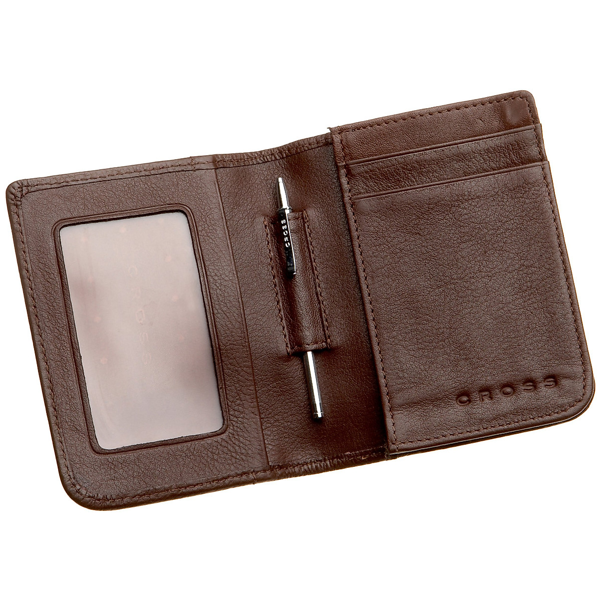 Cross Autocross AC192-9 Men's Money Wallet Collection Folded ID Card Case (Brown)