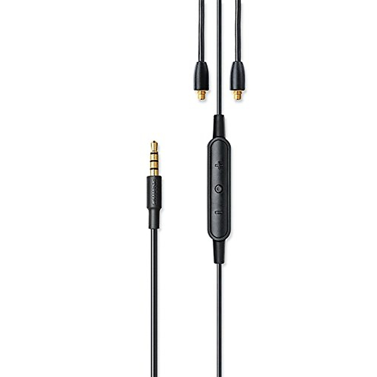 Shure RMCE-UNI Remote Mic Universal Communication Cable for Detachable SE Earbuds Earphones - 3.5mm Connector, 50-inches Long - Calls, Voice Prompts, Volume/Playback Control on Apple & Android Devices