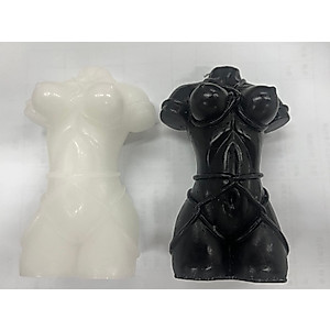 2 PCS Body Shaped Candle, Female Body Candle Woman S&M Torso Sexy Candles for Living Room Bedroom Bathroom Home Table Aesthetic Decoration Christmas, Soy Wax Scented Candle Scented