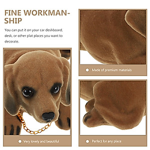 Nodding Heads Car Dog Shaking Head Dog Figurine Desktop Swing Dog Statue Bobbleheads Puppy Car Dashboard Dachshund for Home Office Car Decorations Bonsai Decor
