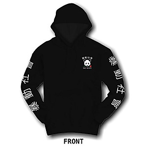 Riot Society Panda Rose Mens Graphic Pullover Hoodie Sweatshirt, Perfect Sweater for the Champion to Wear Into the AM - Black, XX-Large