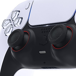 eXtremeRate Scarlet Red Glossy Replacement Accessories for PS5 Controller, Custom Accent Rings for PS5 Controller - Controller NOT Included