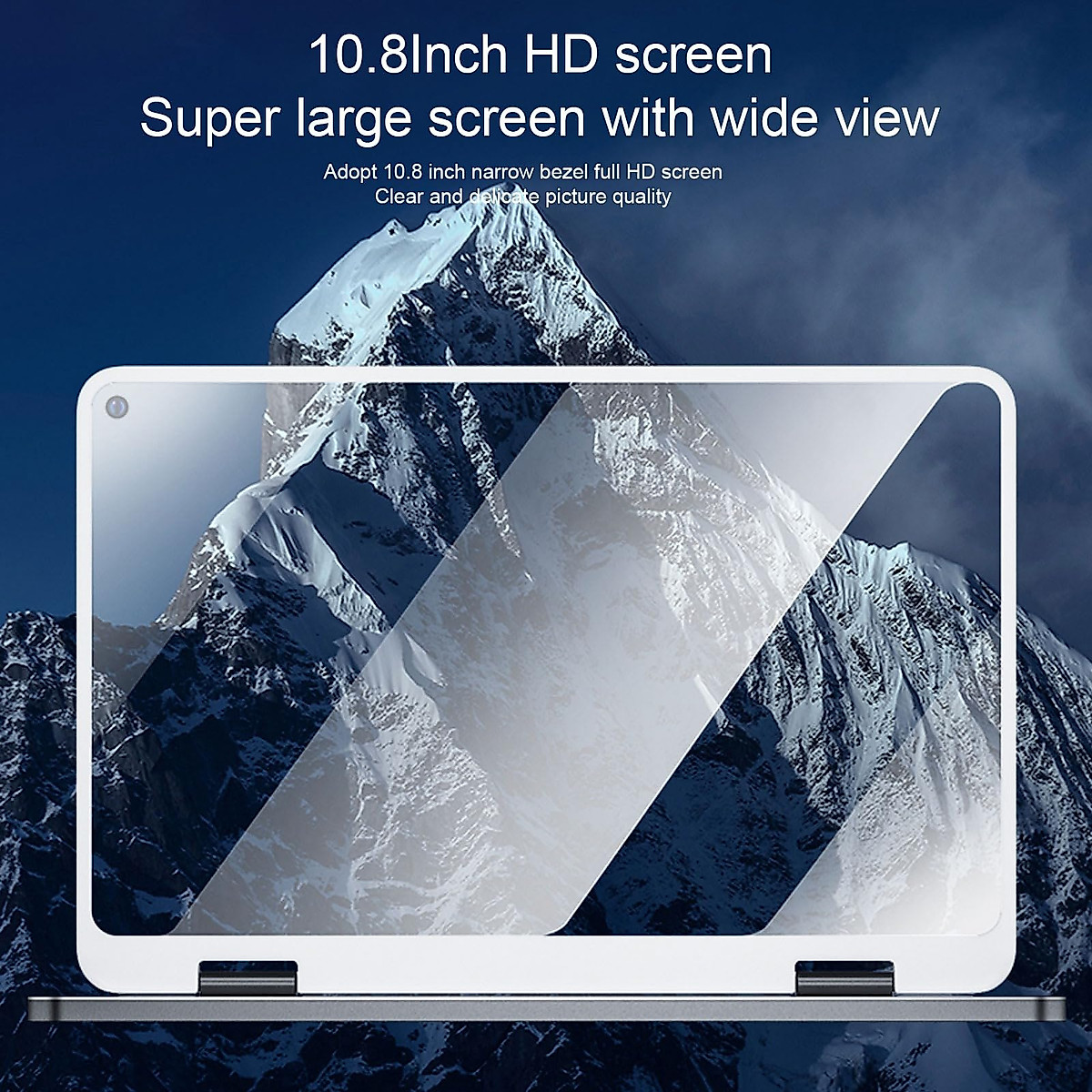 10.8 Inch 2 in 1 Laptop, Resolution 2560x1600 Efficient 8+1TB Memory Touch Screen Portable 10.8 Inch Laptop (8+1TB US Plug)