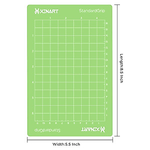 Xinart Cutting Mat for Cricut Joy(4.5x6.5 Inch, 3 Mats) StandardGrip Adhesive Green Cutting Mats Compatible with Cricut Joy
