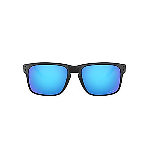 Oakley OO9102 Holbrook Sunglasses+ Vision Group Accessories Bundle for mens (Polished Black/Prizm Sapphire (9102F5)