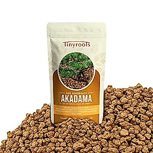 Tinyroots Akadama 2.25qt Bonsai Soil, Sifted Through 1/8 Inch Mesh Then Through 1/16 Mesh, Dust and Small Particles Removed
