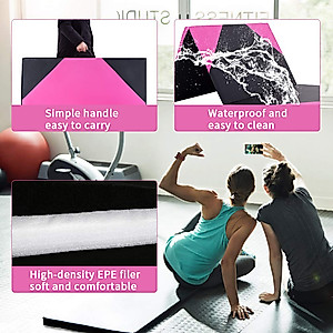 Tumbling Mats Gymnastics Tumbling Mats Foldable Foldable Yoga Mat Thick PU Leather Exercise Mat With Carrying Handles for home Workout outdoor Gymnastics Yoga Pilates
