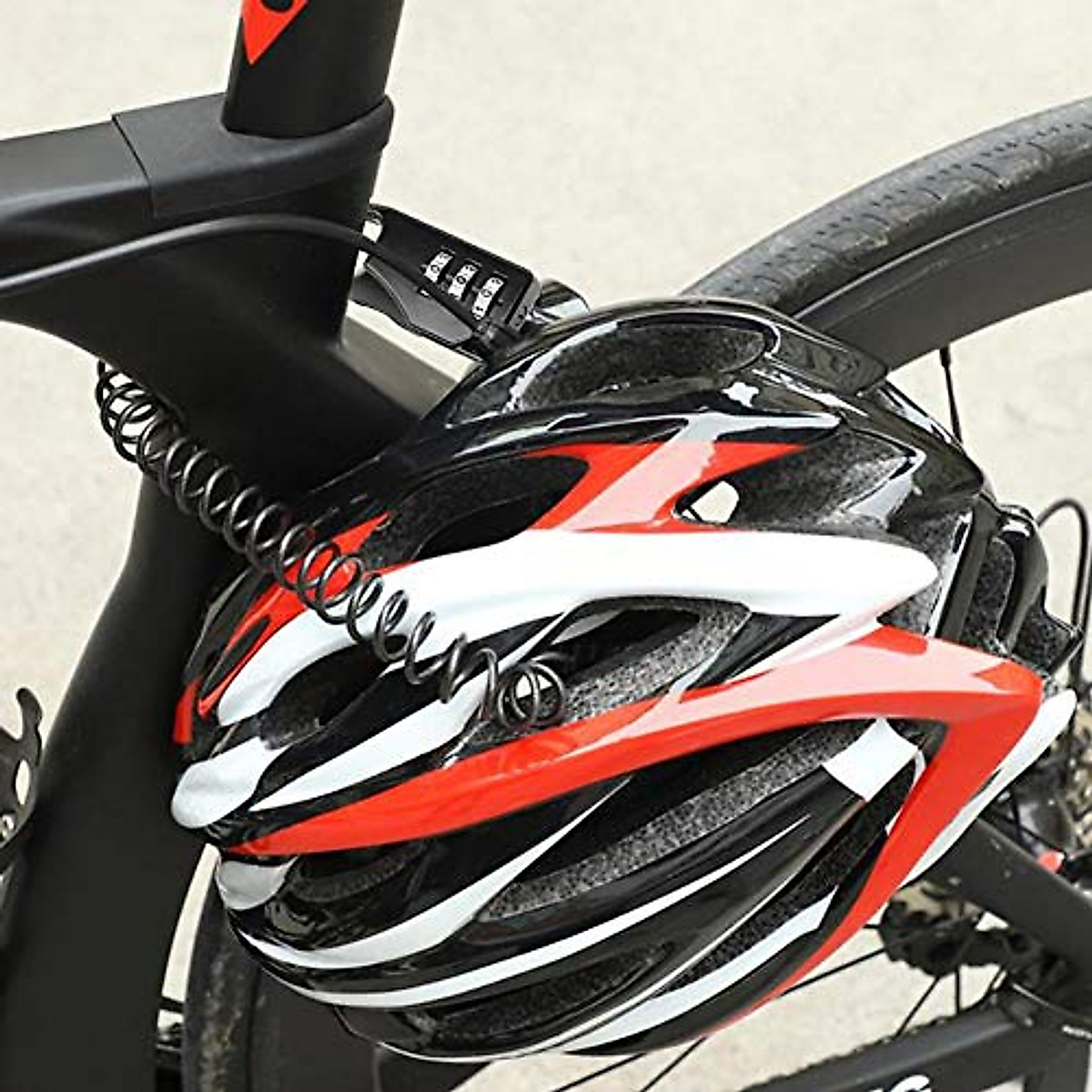 Portable Bike Motorcycle Helmet Anti-Theft 4 Digit Combination Password Padlock,Perfect Bike Accessories,Perfect Bike Accessories Black