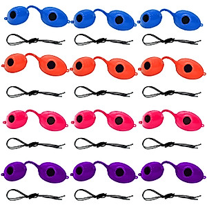 Super Sunnies UV Eye Protection, FDA Compliant Individual Tanning Bed Goggles Eyeshields, Glasses, 12 Pack