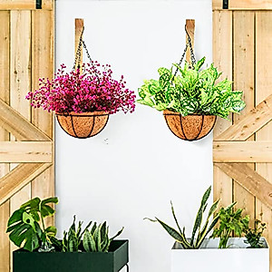 FGSAEOR Plant Hanger, Wall Planters for Indoor Plants, Wooden Wall Mounted Hanging Plant Hooks, Basket Hooks for Lanterns, Flower Bracket, Wind Chimes, Decoration (2-Pack,8-Inch)