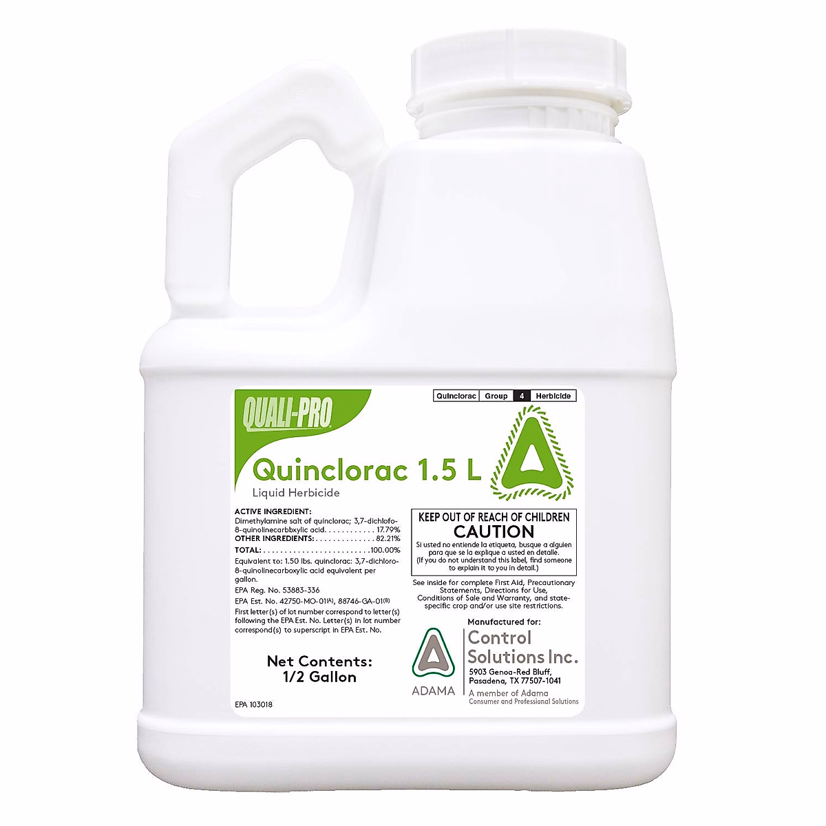 Quinclorac 1.5 L -(1/2 gal.) Compare to Drive XLR8- Kills Crabgrass