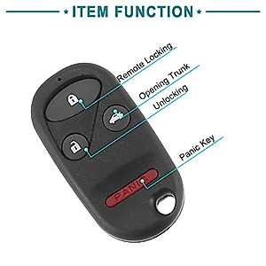 ACROPIX Keyless Entry Remote Fit for Honda Accord - Pack of 1 Black