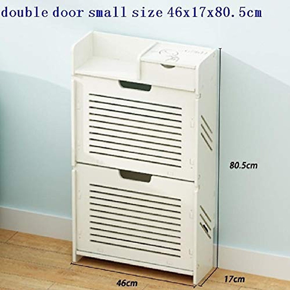 TFIIEXFL Multi-Layer Dust-Proof Simple Household Shoe Racks, Slits Behind The Door, Thin Shoe Racks, Space-Saving Storage (Size : Small)