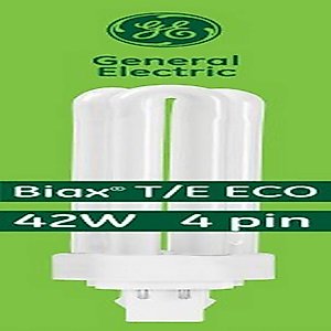GE Energy Smart CFL Light Bulb, Triple Tube Biax Light Bulb, T4 Light Bulb, 42-Watt, 3200 Lumen, G24Q-4 4-Pin Base, Cool White, 10-Pack, Compact Fluorescent Light Bulb