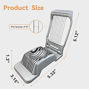 Egg Slicer for Hard Boiled Eggs Heavy Duty Fruit Egg Cutter with Stainless Steel Wire