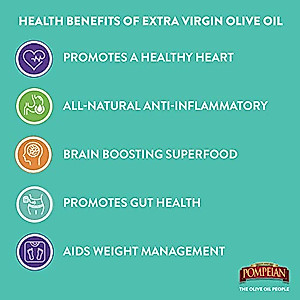 Pompeian Spanish Bold Extra Virgin Olive Oil, First Cold Pressed, Strong, Fruity Flavor, Perfect for Dipping and Drizzling, 16 FL. OZ.