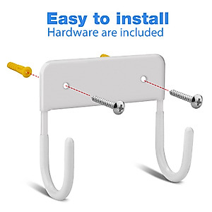 RIUOTA Ironing Board Wall Mount Ironing Board Hanger Wall Mount for Laundry Rooms,White