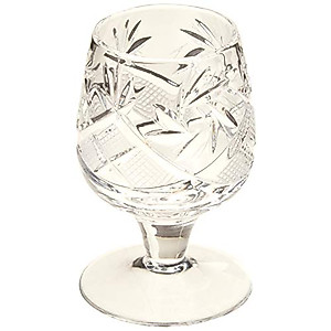 Neman Crystal WG5290, 1.5 Oz Crystal Shot Glasses, Hand Made Tequila/Vodka Shot Glasses, Unique Goblet Shot Glass Set of 6