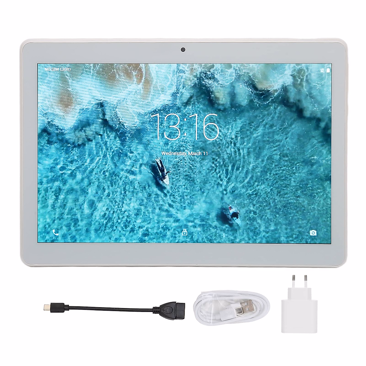 ciciglow Android 10.1 Inch Tablet, 4G RAM 64GB ROM,5800mAh Rechargeable Battery, 2.4G 5G WiFi, 2560x1600 Resolution HD Display, Dual SIM Dual Standby, Dual Cameras