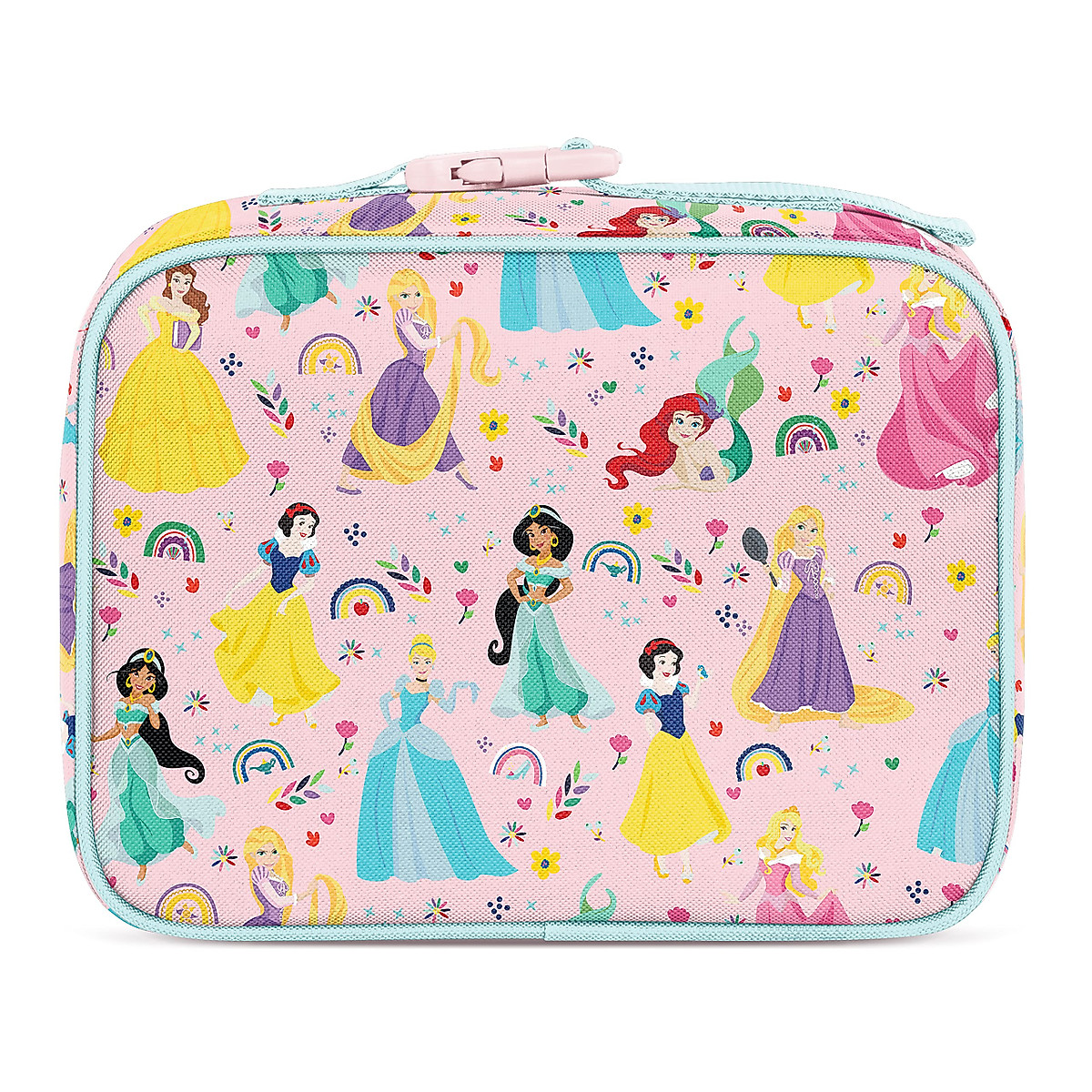 Simple Modern Disney Kids Lunch Box for School | Reusable Insulated Lunch Bag for Toddler, Girl, and Boy | Meal Containers with Exterior & Interior Pockets | Hadley Collection | Princess Rainbows