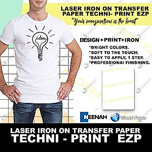 Neenah Paper Techni Print EZP Heat Transfer Paper for Laser Printers 8.5" x 11" - 25 Sheets