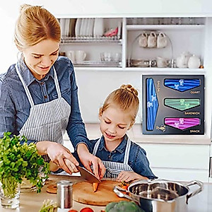 Ziplock Bag Bamboo Storage Organizer for Kitchen Drawer, Food Baggie Dispenser Box, Compatible with Quart Bag, Snack Bag, Sandwich Bag, Gallon Bag, (black)