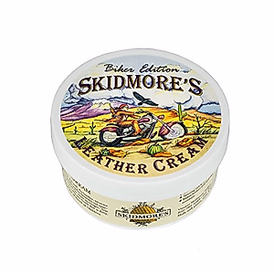 Skidmore's Biker Edition Leather Cream | All Natural Non Toxic Formula is a Cleaner and Conditioner, Protects Your Motorcycle Leather | Made in USA