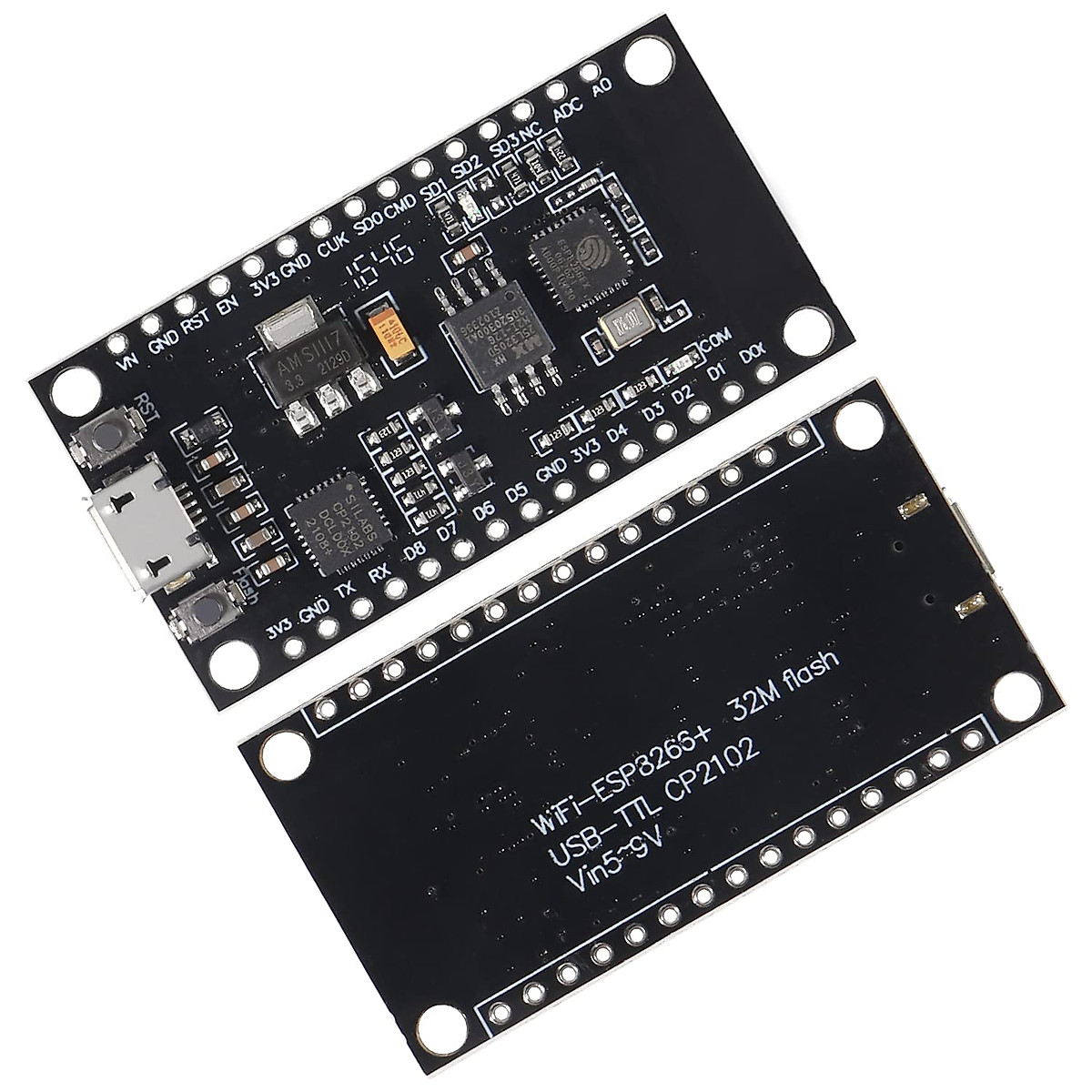 AITRIP 5 PCS NodeMcu Lua CP2102 NodeMCU V3 Lua WiFi Module Integration of ESP8266 + Extra Memory 32M Flash, USB-Serial CP2102 for Arduino