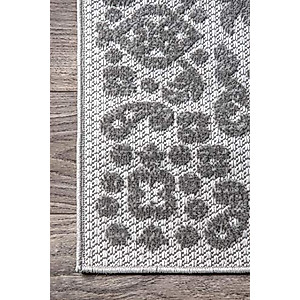 nuLOOM Celestial Contemporary Indoor/Outdoor Area Rug, 7' 6" x 9' 6", Grey