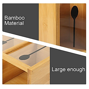 Kichvoe Chopsticks Cutlery Box Spoon and Fork Organizer Spoons and Forks Organizer Cutlery Storage Rack Clear Window Cutlery Holder Multipurpose Storage Box Appliance Container Pen Holder