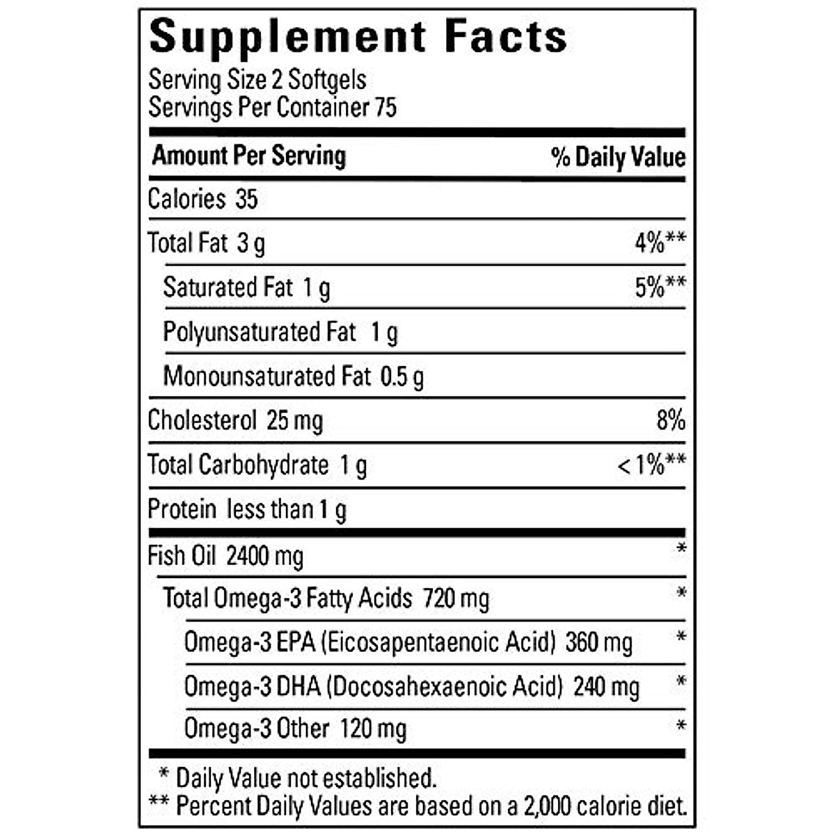 Nature Made Fish Oil 1200 mg Softgels, Fish Oil Supplements, Omega 3 Fish Oil for Healthy Heart Support, Omega 3 Supplement with 150 Softgels, 75 Day Supply