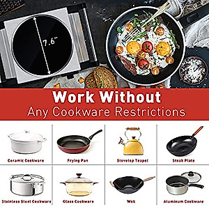 Techwood Hot Plate Portable Electric Stove (Stainless Steel, Infrared Ceramic Hot Plate)