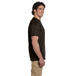 Hanes mens 5.2 oz. 50/50 ComfortBlend EcoSmart T-Shirt(5170)-Dark Chocolate-XL