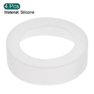 MECCANIXITY Water Bottle Boots, 62mm ID Heat Resistant Protective Anti-Slip Bottom Sleeve Cover for Cup Mug Vacuum Flask, White Pack of 4