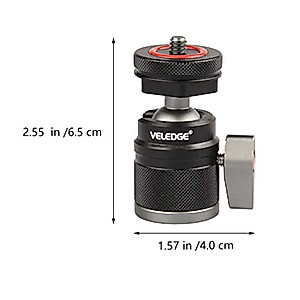 Uonlytech Camera Tripod Camera Tripod Head with Cold Shoe Mount Aluminium Alloy Adapter for Lights LED Monitors Microphones Video Camera Camera Stand Camera Stand