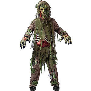 Spooktacular Creations Swamp Deluxe Skeleton Living Dead Zombie Costume for Halloween Kids Monster Role-Playing-3T(3-4yr)