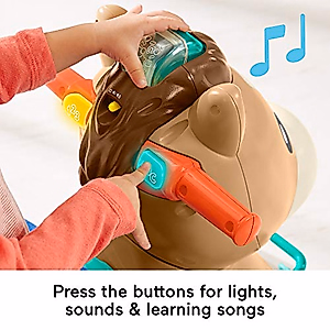 Fisher-Price Baby Walker Learning Toy, Walk Bounce & Ride Pony Ride-On With Music And Lights For Infants And Toddler Play [Amazon Exclusive]