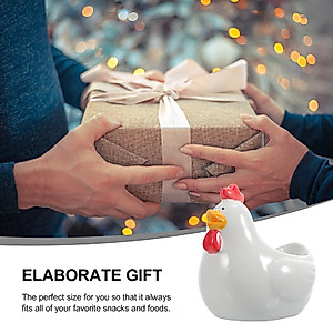 Cabilock Home Decoration Ceramic Serving Bowl Chicken Shaped Snack Bowl Salad Mixing Bowl Porcelain Soup Dish Decorative Feeding Bowls Dessert Bowls Cereal Pasta Bowl Pottery Decor