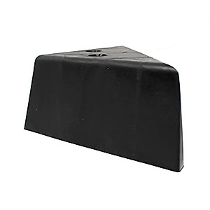 JSP Manufacturing 3" Triangle Plastic Furniture Black Corner Legs - Sofa Couch Chair Ottoman (4 Legs)