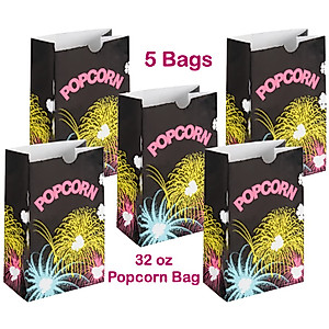 Ultimate Movie Night Popcorn Kit Bundle of Golden Barrel Butter Flavored Coconut Oil ( 32 oz ) and Flavacol Seasoning Salt ( 35 oz ) with 20 of Popcorn Bag (15 bags of 1 oz and 5 bags of 32 oz ) and Healthierr Sticker!!