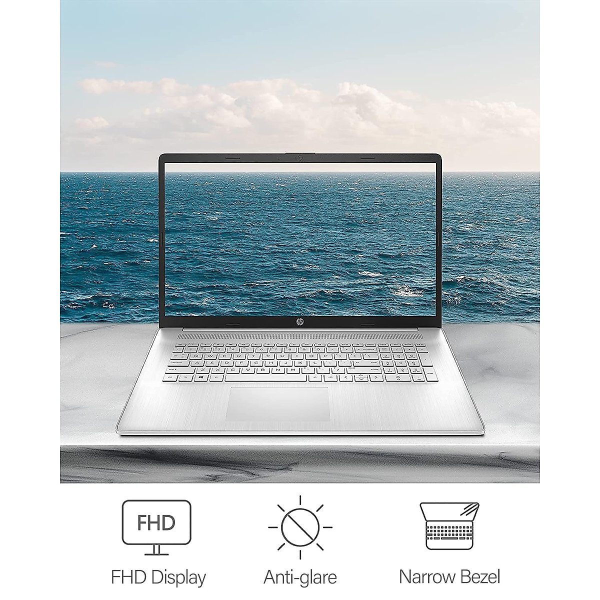 HP 2023 17 Laptop, 13th Gen Intel Core i5-1335U 10-core Processor, 64GB RAM, 2TB SSD, 17" FHD Anti-Glare Display, Backlit Keyboard, Wi-Fi 6 & Bluetooth 5.3, Windows 11 Home