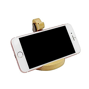 Amamcy Cute Dog Cellphone Holder Stand Wooden Smartphone Desk Holder for All Mobile Phones Animal Phone Stand Desk Ornament