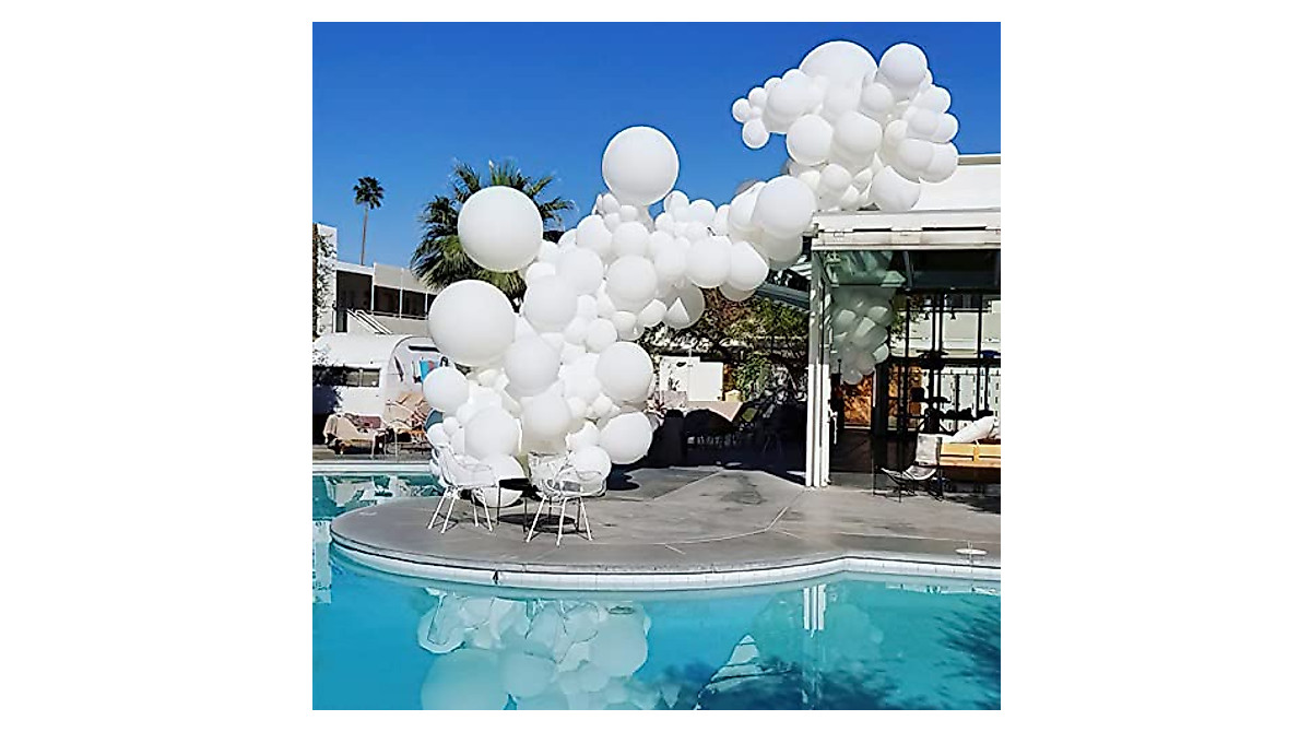 PartyWoo White Balloons - 50 Pcs for All Events