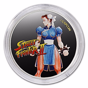 2021 Set of (4) 1 oz Silver Fiji Street Fighter 30th Anniversary Coins (Vega - Chun-Li - M Bison - Ryu) Brilliant Uncirculated (in Capsule) with Certificates of Authenticity 50c BU