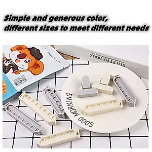 Plastic Sealing Clips Bag Clips for Food Snacks , Chip Clips Food Clips,1.6-3.2-4inch,Fresh-Keeping Clamp Sealer, Three Sizes and Two Colors(32PCS)