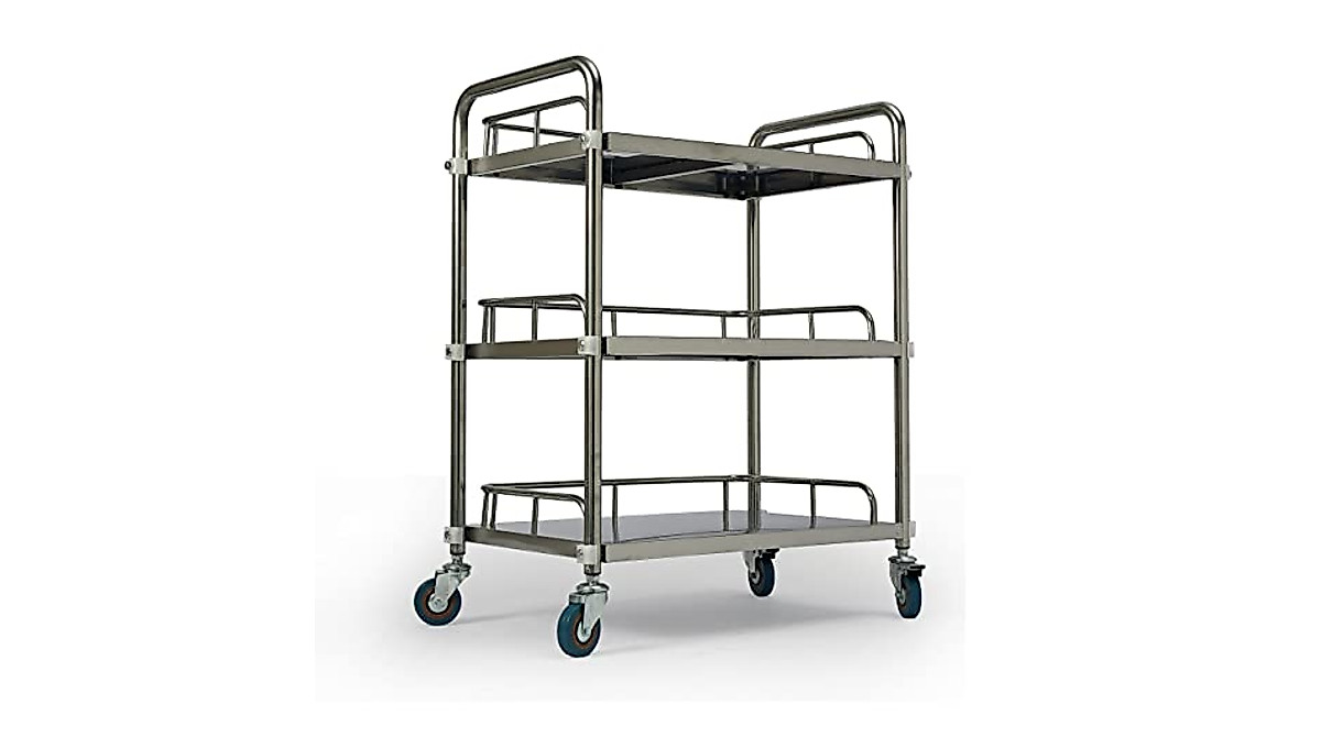 DNYSYSJ 3 Layers Cart Trolley, 3 Layers Lab Utility Cart Trolley Lab ...