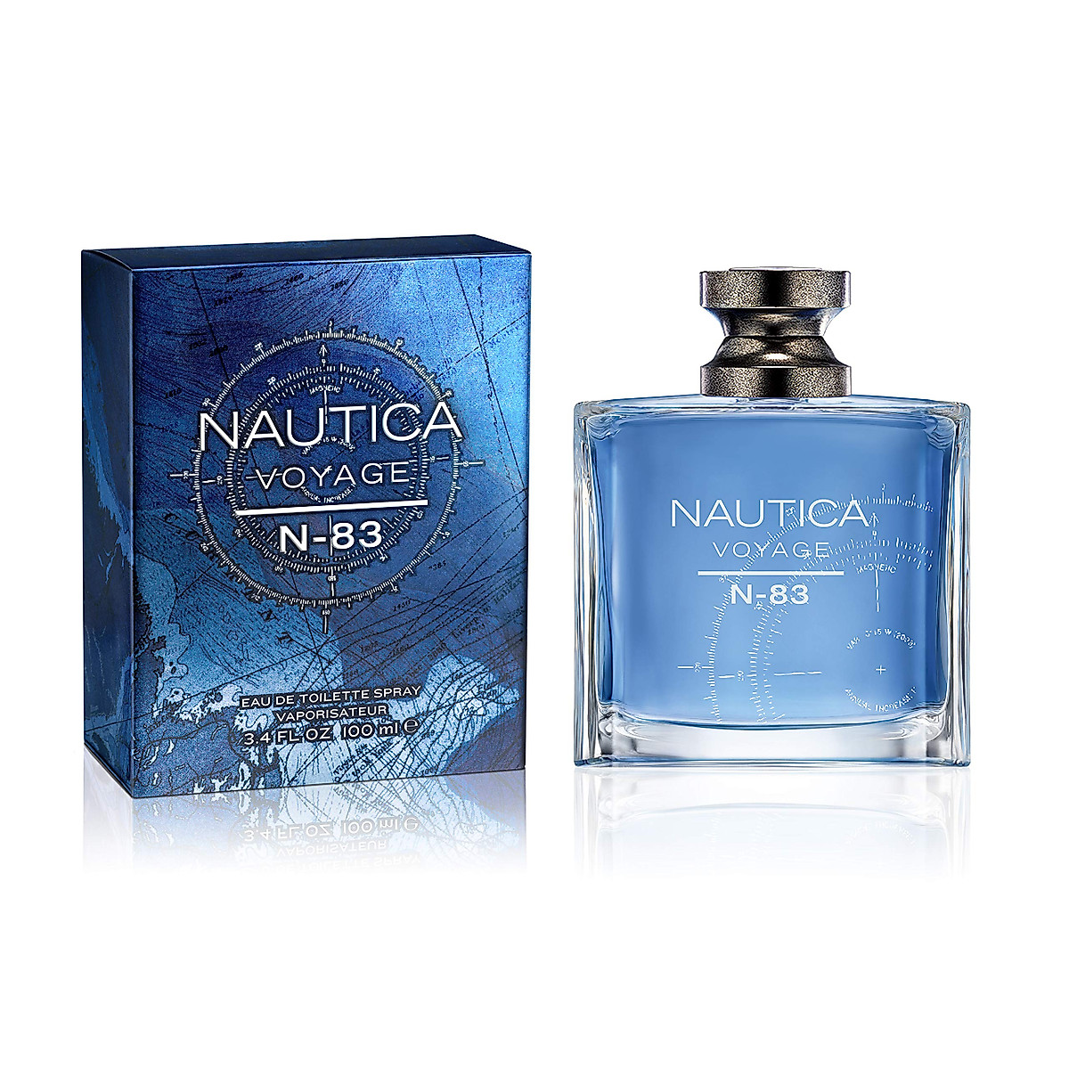 Nautica Voyage N-83 Eau de Toilette 3.4 fl oz (Pack of 1), Notes of Spicy Mint, Cardamom, and Musk, Men's Fragrance, Long Lasting, Everyday Fragrance, Travel Size