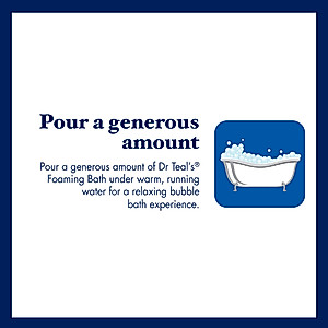 Dr Teal's Foaming Bath with Pure Epsom Salt, Super Moisturizer Avocado Oil, 34 fl oz (Pack of 4) (Packaging May Vary)