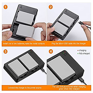 Powerextra 2 Pack Replacement Canon LP-E8 Battery with Dual Channel Charger Compatible with Canon EOS Rebel T3i, T4i, T5i, T2i, 550D, 600D, 650D, 700D, Kiss Digital X4, X5, X6i, X7i Camera